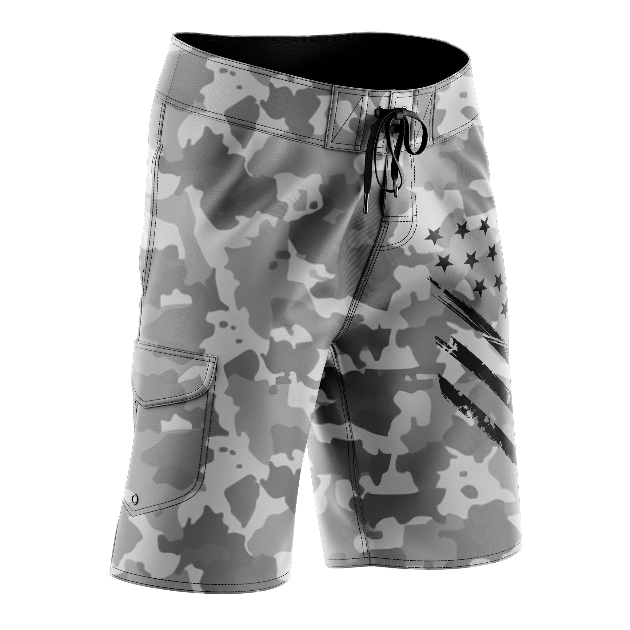 Gray Camo Black Crest BoardShorts – Tactical Pro Supply, LLC